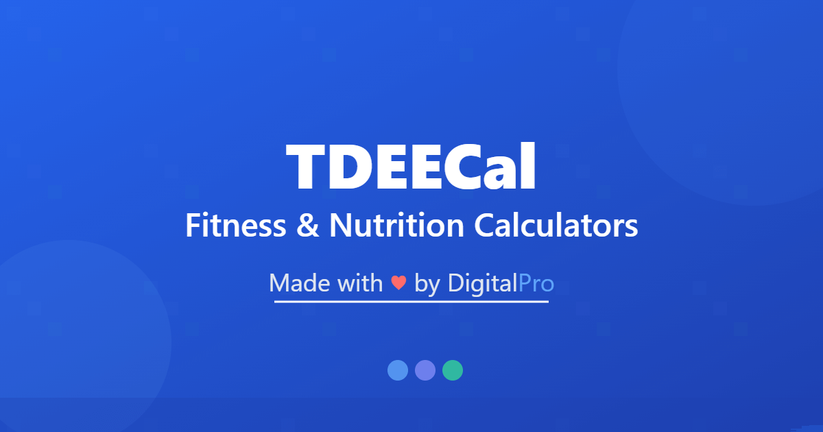 TDEE Calculator | TDEECal
